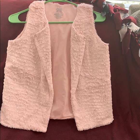 Faded Glory | Jackets & Coats | Girls Light Pink Fuzzy Vest | Poshmark